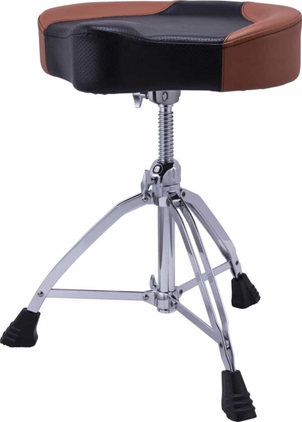 Mapex Drum Stool Throne Trimmed Brown, Threaded Shaft T855BR – Rockem Music